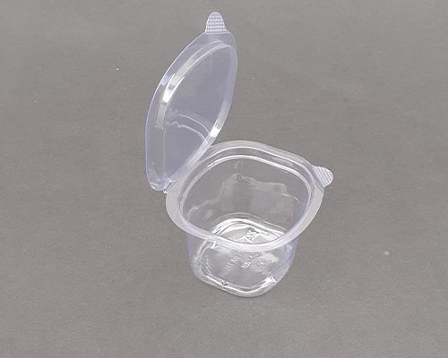 Hinge Transparent Round Container | 50ml Round Hinge Dip Container