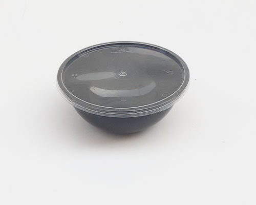 Round Food Storage Containers | White - Black Round Plastic Containers