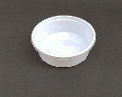 Round Food Storage Containers | White - Black Round Plastic Containers