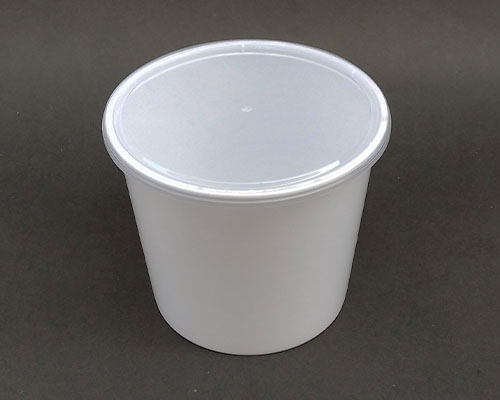 Round Food Storage Containers | White - Black Round Plastic Containers
